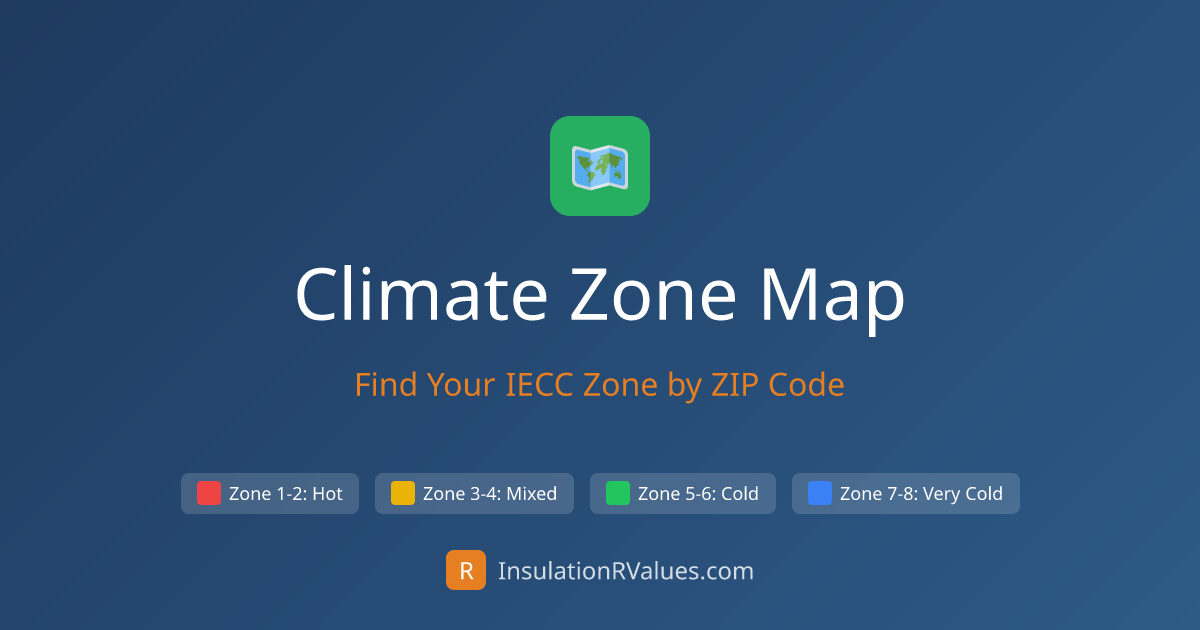 IECC Climate Zone Map | Find Your Zone by ZIP Code | InsulationRValues.com